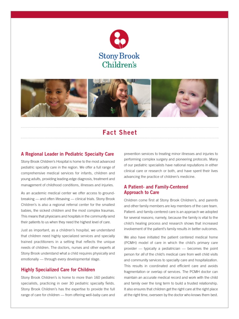 Fact Sheet Revised 2015 | PDF | Pediatrics | Specialty (Medicine)
