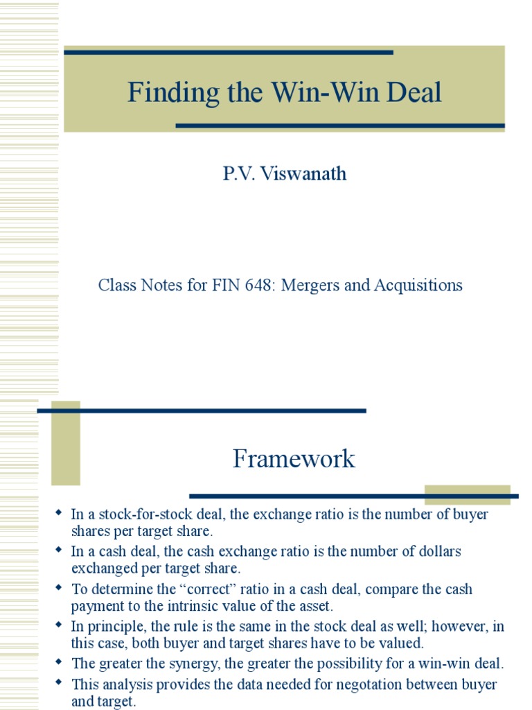 Calculation Exchange Ratio | Financial Transaction | Prices