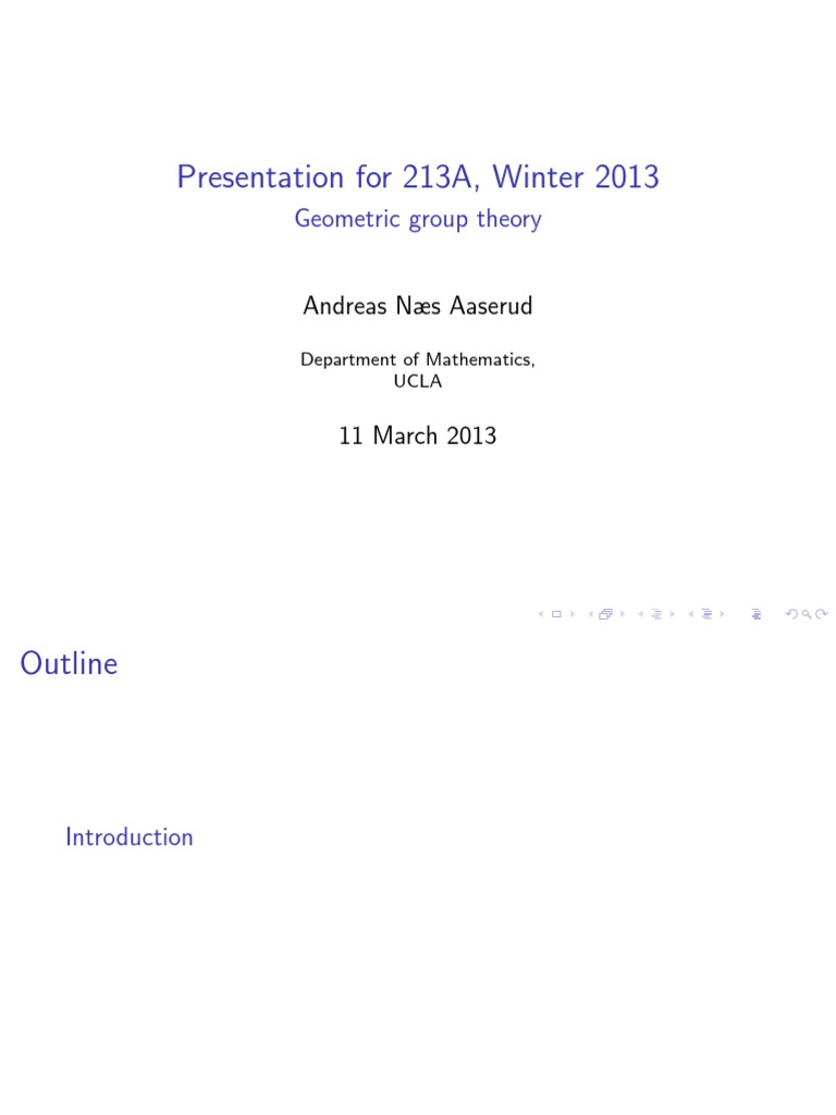 Geometric Group Theory | Download Free PDF | Group (Mathematics ...