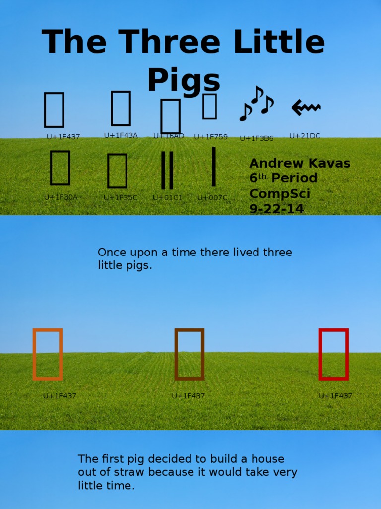 The Three Little Pigs Story | PDF