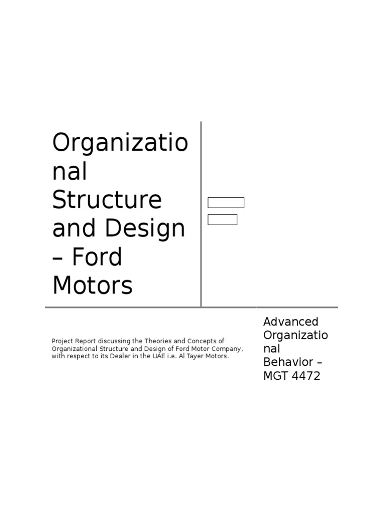 Ford | Organizational Structure | Ford Motor Company