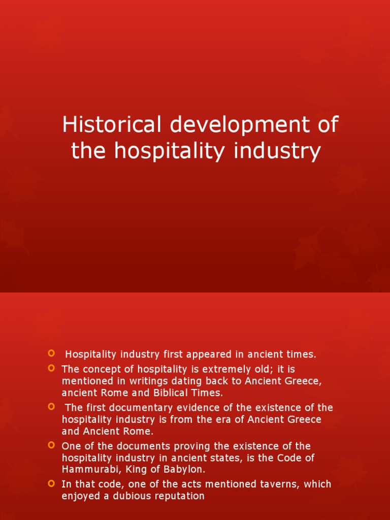 2.1 Historical Development of The Hospitality Industry | PDF | Inn ...