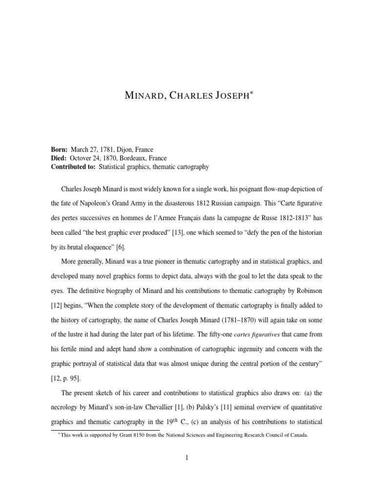 Charles Joseph Minard: A Pioneering Statistician and Innovator in ...