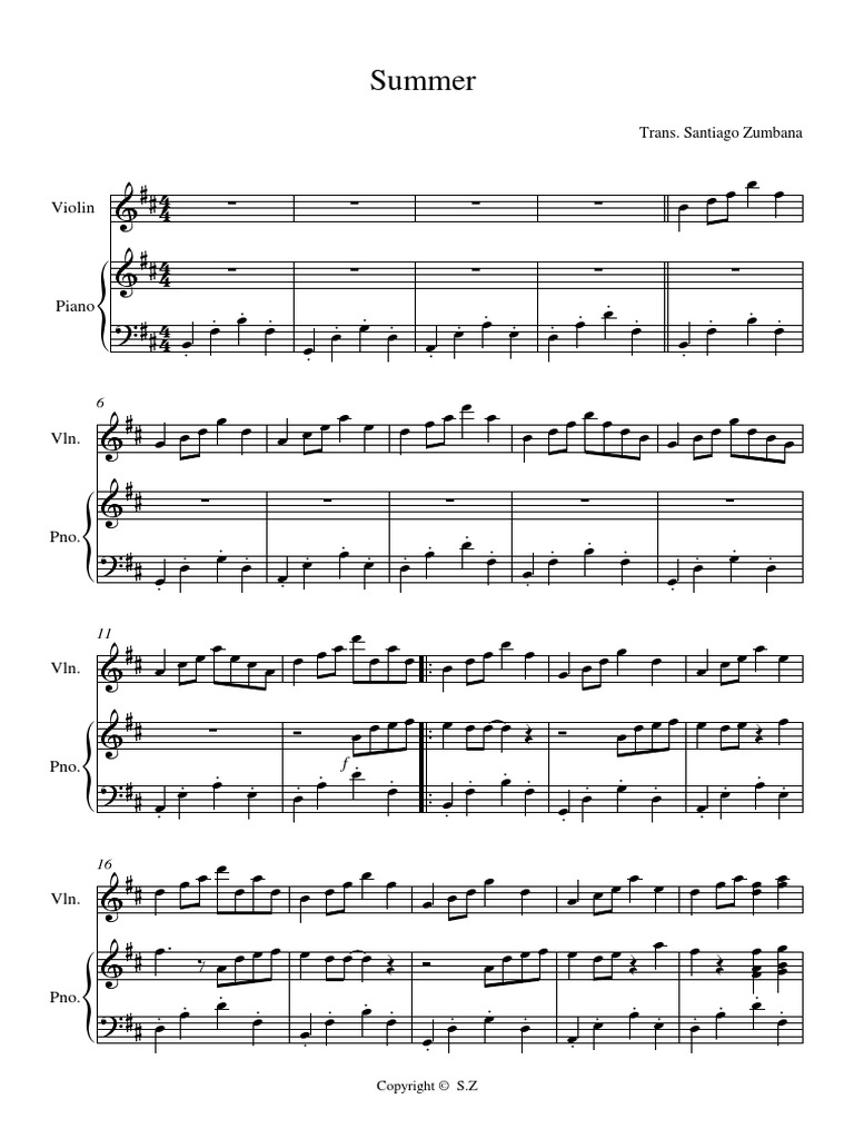 Summer Score | PDF