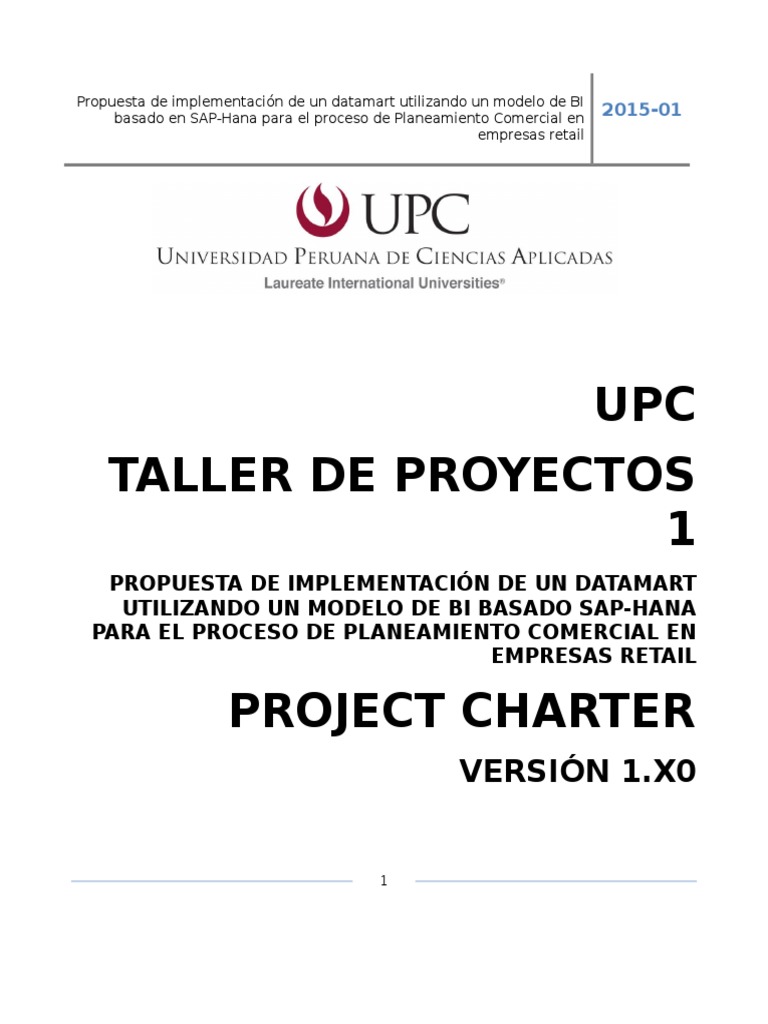 Project Charter v1.2 | PDF | Sap Se | Planificación