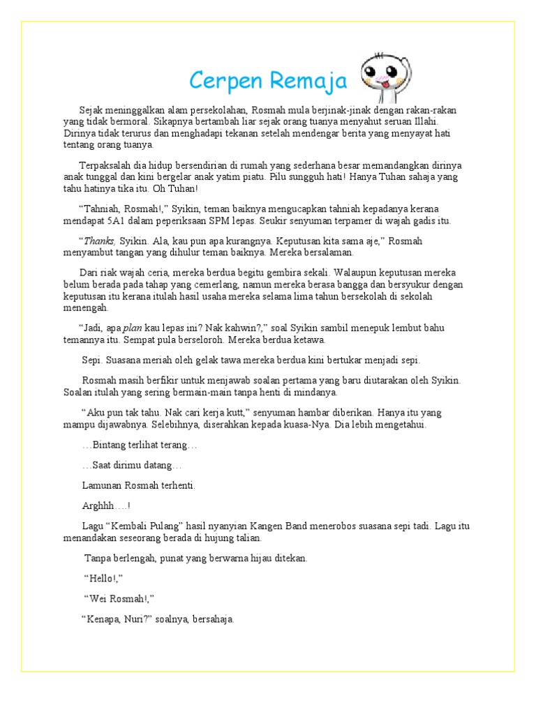 Cerpen Remaja | PDF