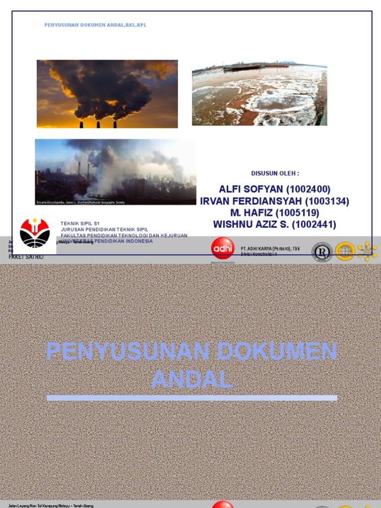 Penyusunan Dokumen Andal RKL RPL | PDF