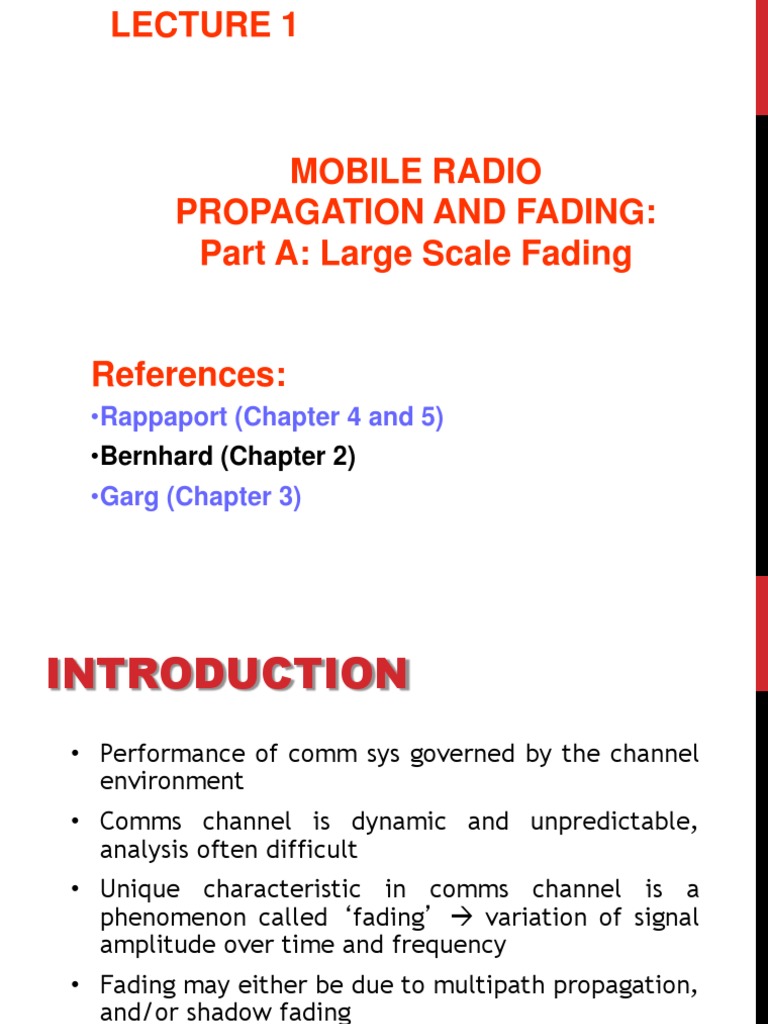 Propagation - Large Scale Fading | PDF | Radio Propagation | Wavelength