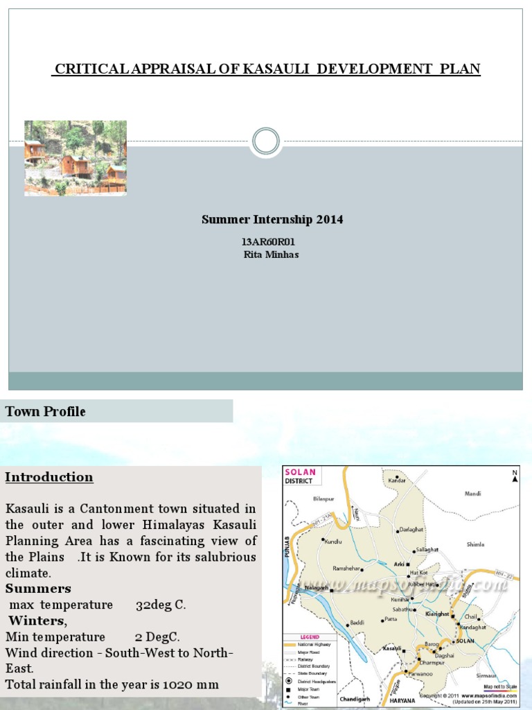 Kasauli Development Plan Analysis | PDF | Water Supply | Sustainability