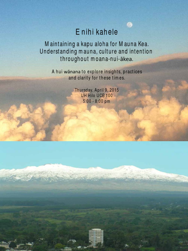 Understanding Kapu Aloha for Mauna Kea | PDF | Travel
