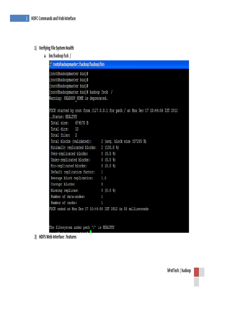 Hadoop Web Interfaces Overview | PDF | Computers