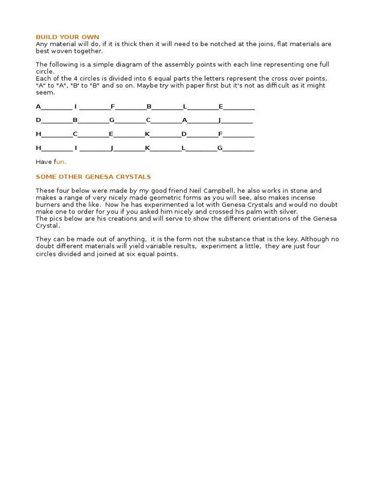 Build Your Own Genesa Crystal Guide | PDF