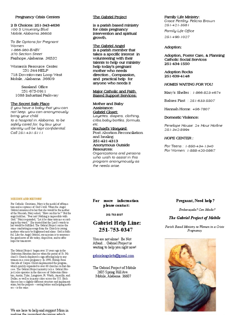 Mobile Alabama Pregnancy Support Services | PDF | Gabriel | Mother