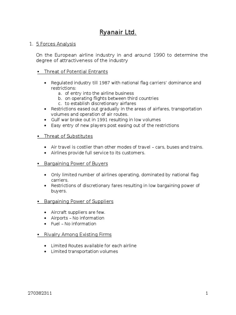 Ryanair | PDF | Airlines | Airport