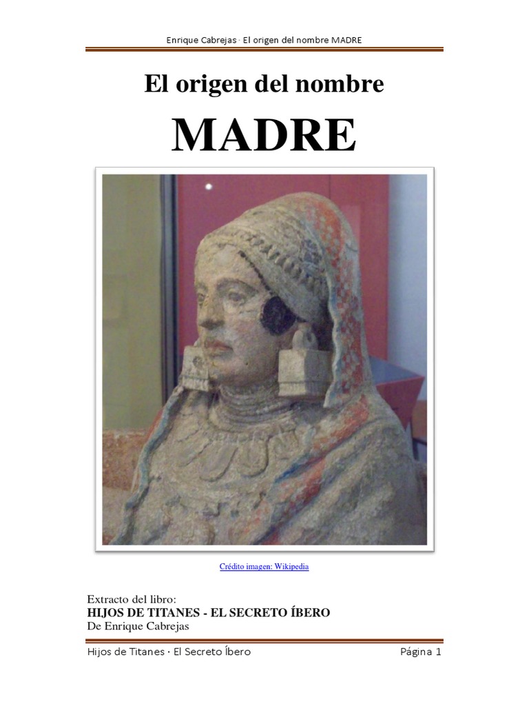 El Origen Del Nombre MADRE | PDF | Lengua española | latín
