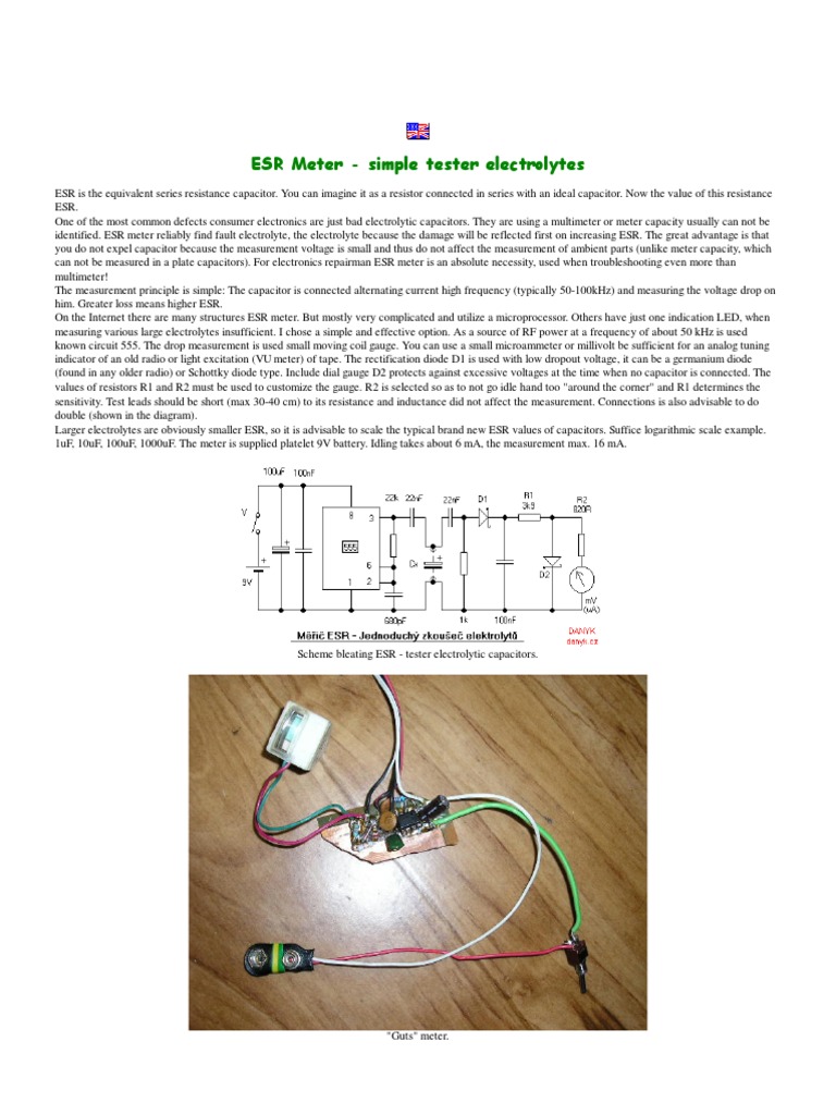 Simple Esr Meter | PDF | Capacitor | Diode