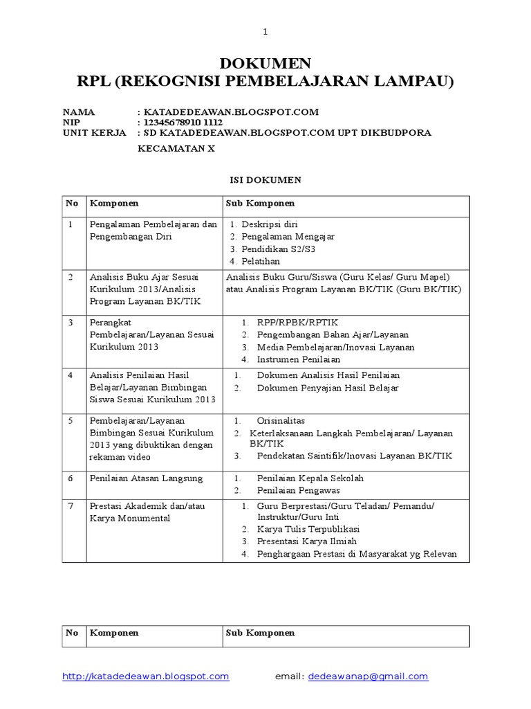 Contoh Dokumen RPL Komplit | PDF