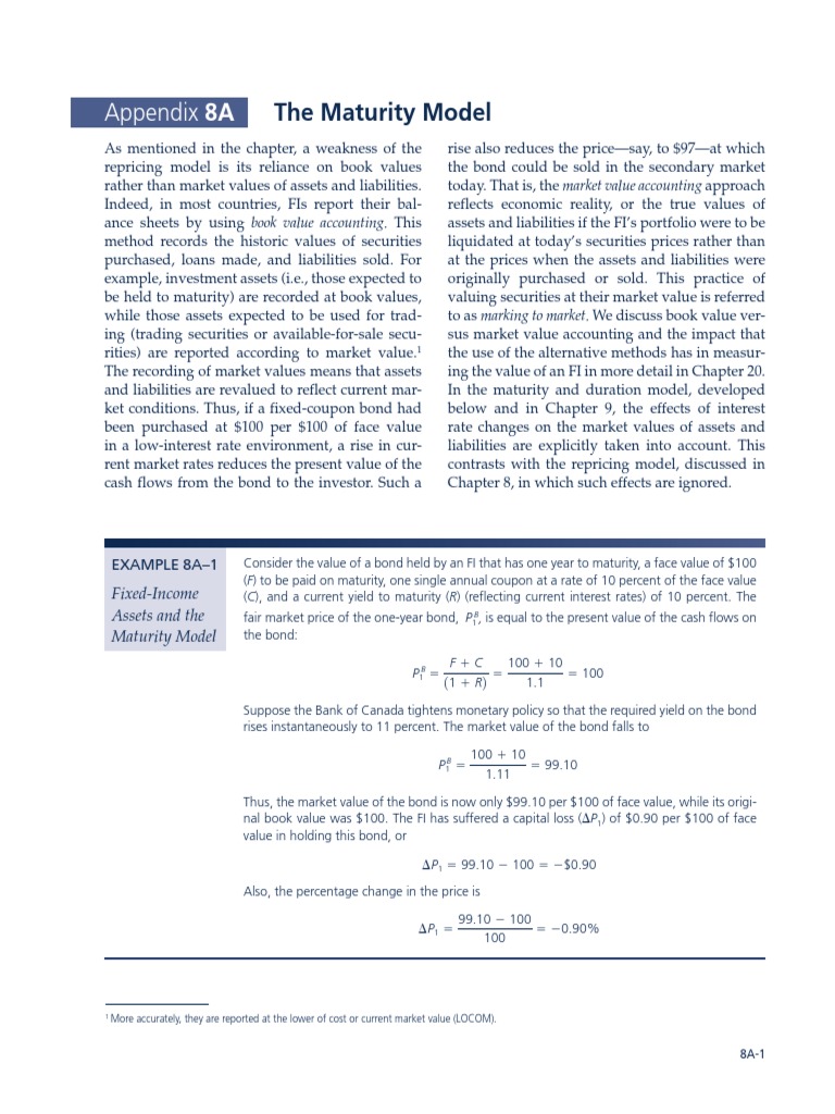 Appendix - 8A The Maturity Model | PDF | Interest | Bonds (Finance)