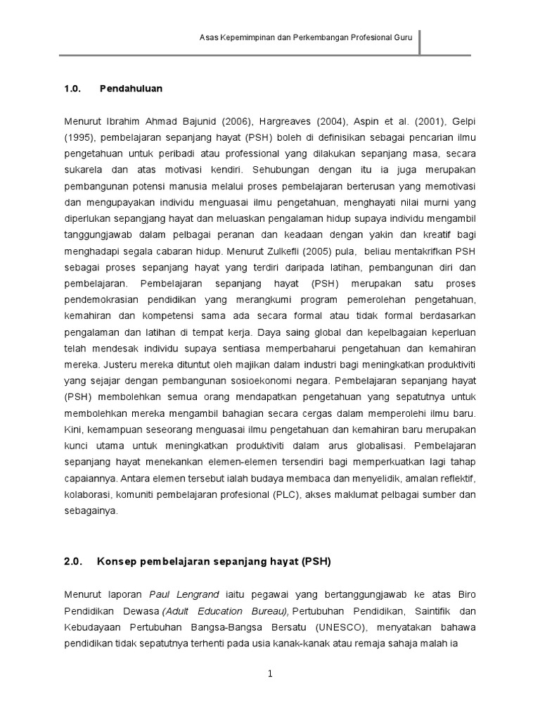 Pembelajaran Sepanjang Hayat | PDF