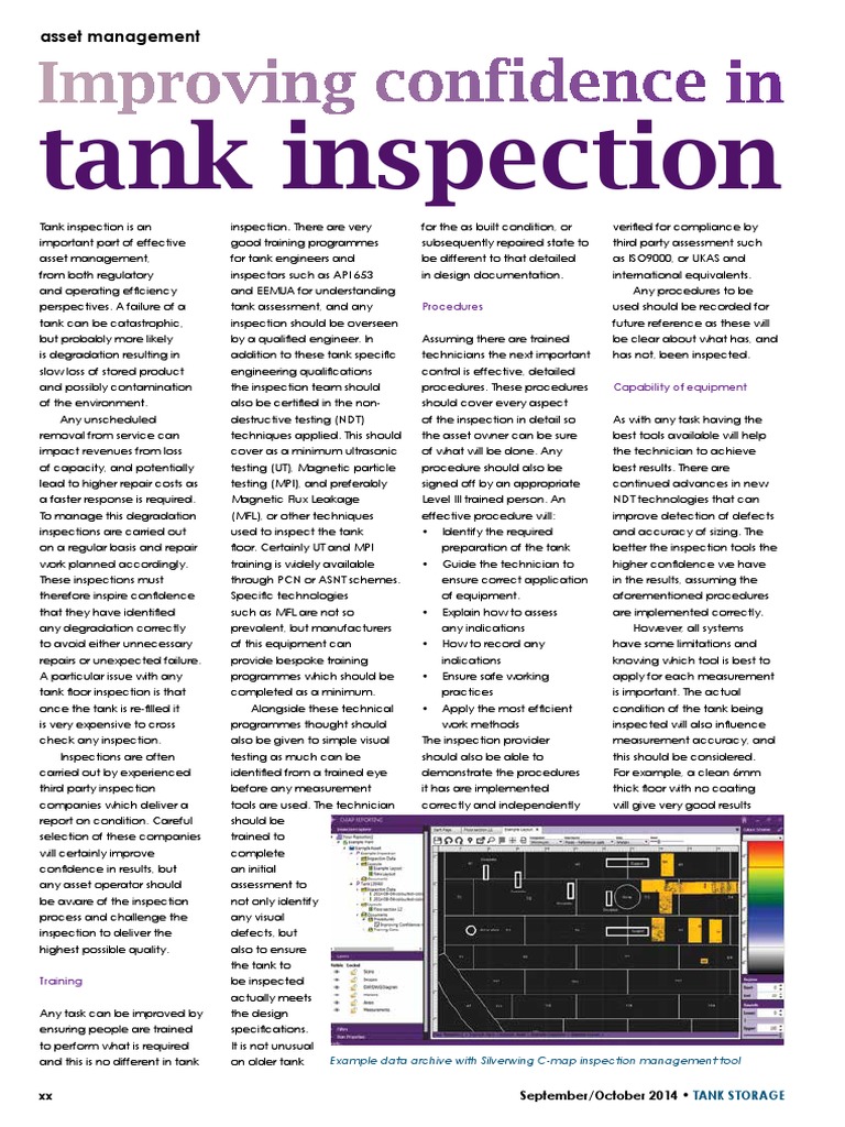 Effective Tank Inspection Strategies | PDF | Nondestructive Testing ...