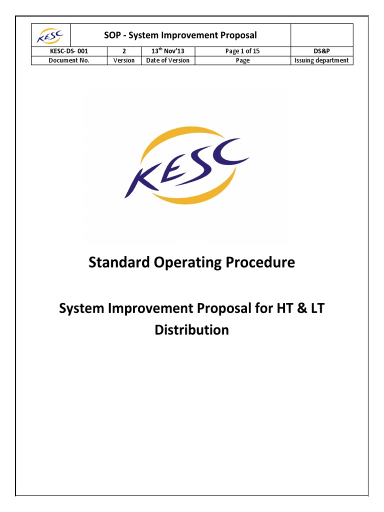 SOP - System Improvement Proposal | Download Free PDF | Electrical ...