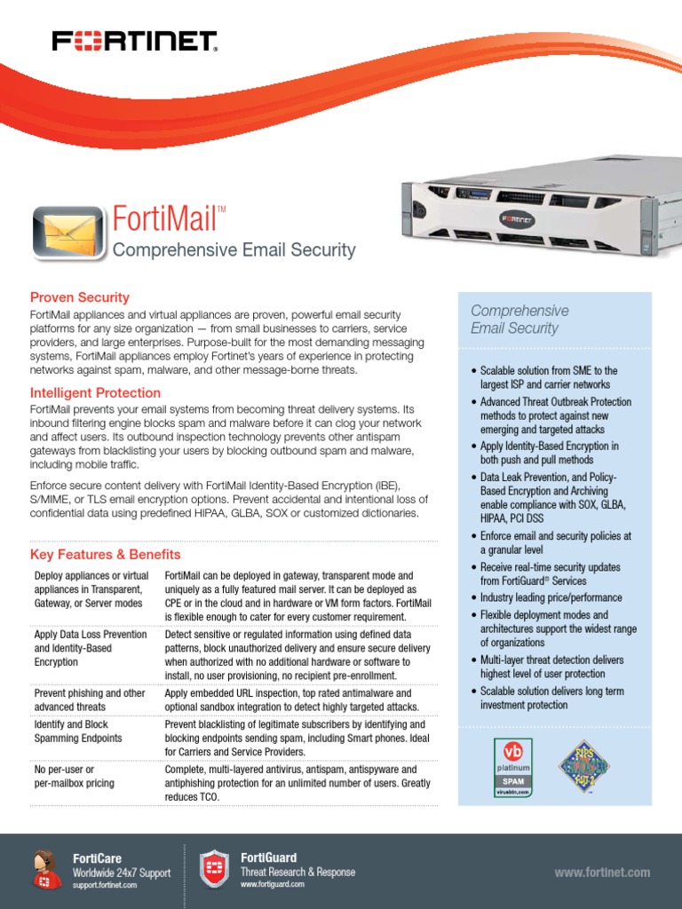 FortiMail 1000D | Download Free PDF | Email | Email Spam