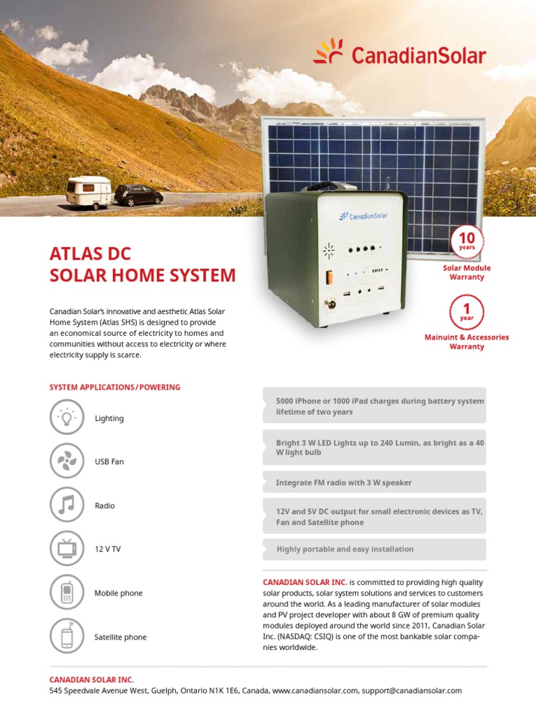 Datasheet Atlas en PDF | PDF | Battery (Electricity) | Solar Panel