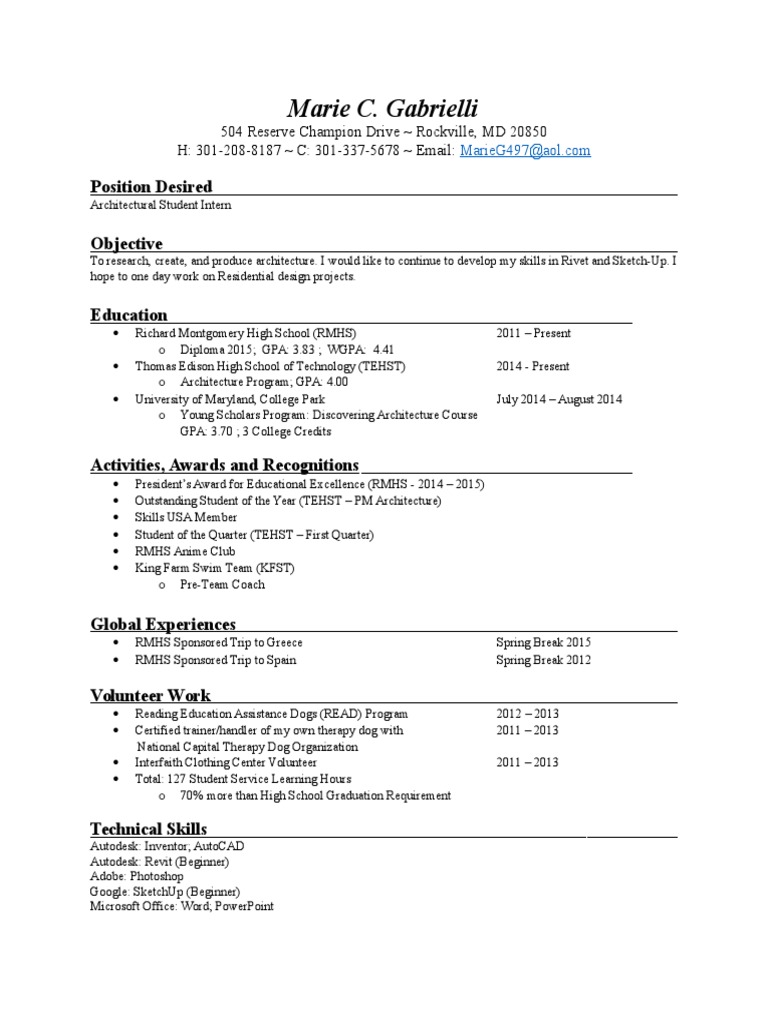 Skillsusa Resume | PDF | Career & Growth | Art