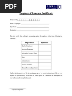 No Due Certificate: Department Signature of Hod Date | PDF | Business