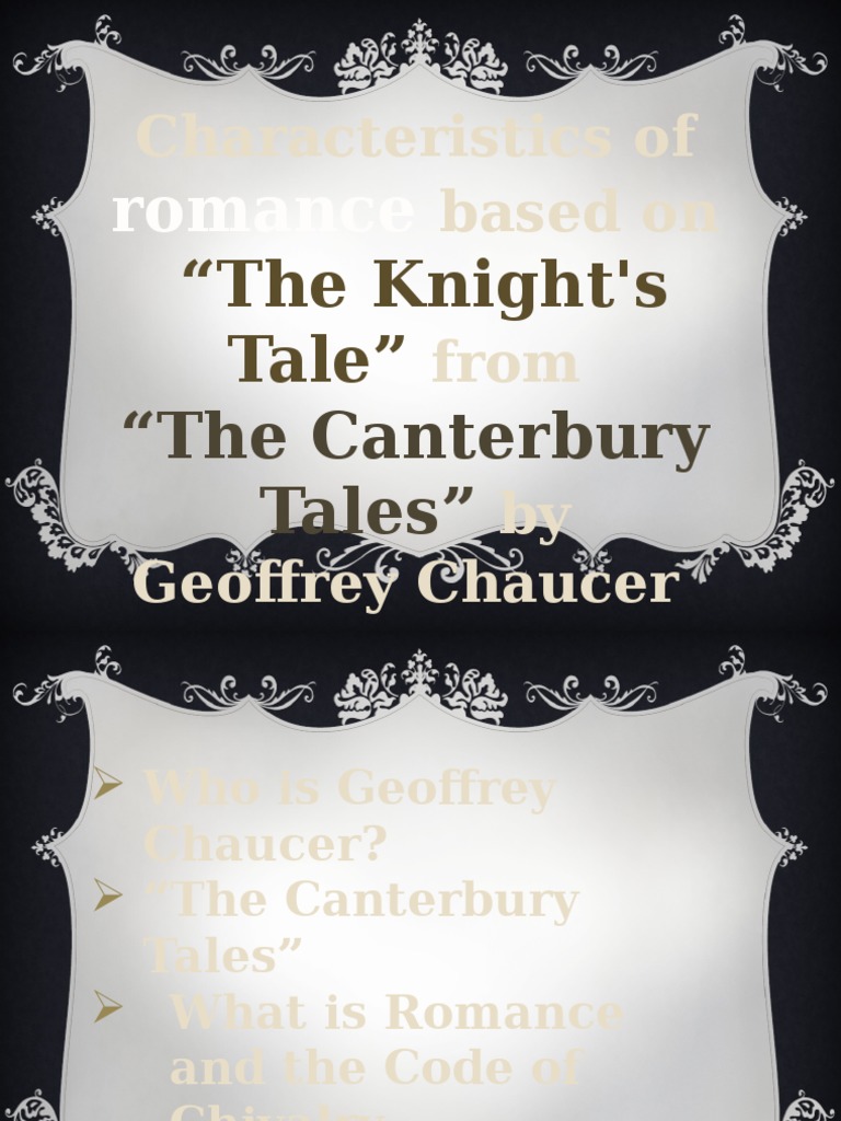 Romance - The Knight's Tale | PDF | The Canterbury Tales | Geoffrey Chaucer