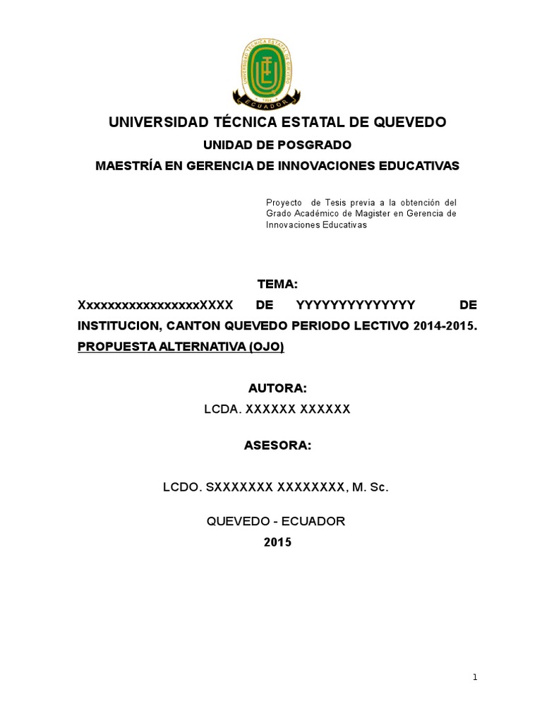 Caratula Uteq | PDF
