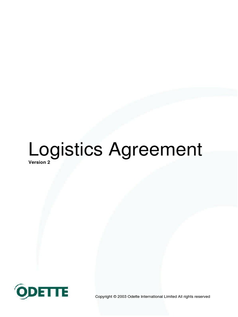 03 Logistics AgreementLogistics - Agreement | PDF | Packaging And ...