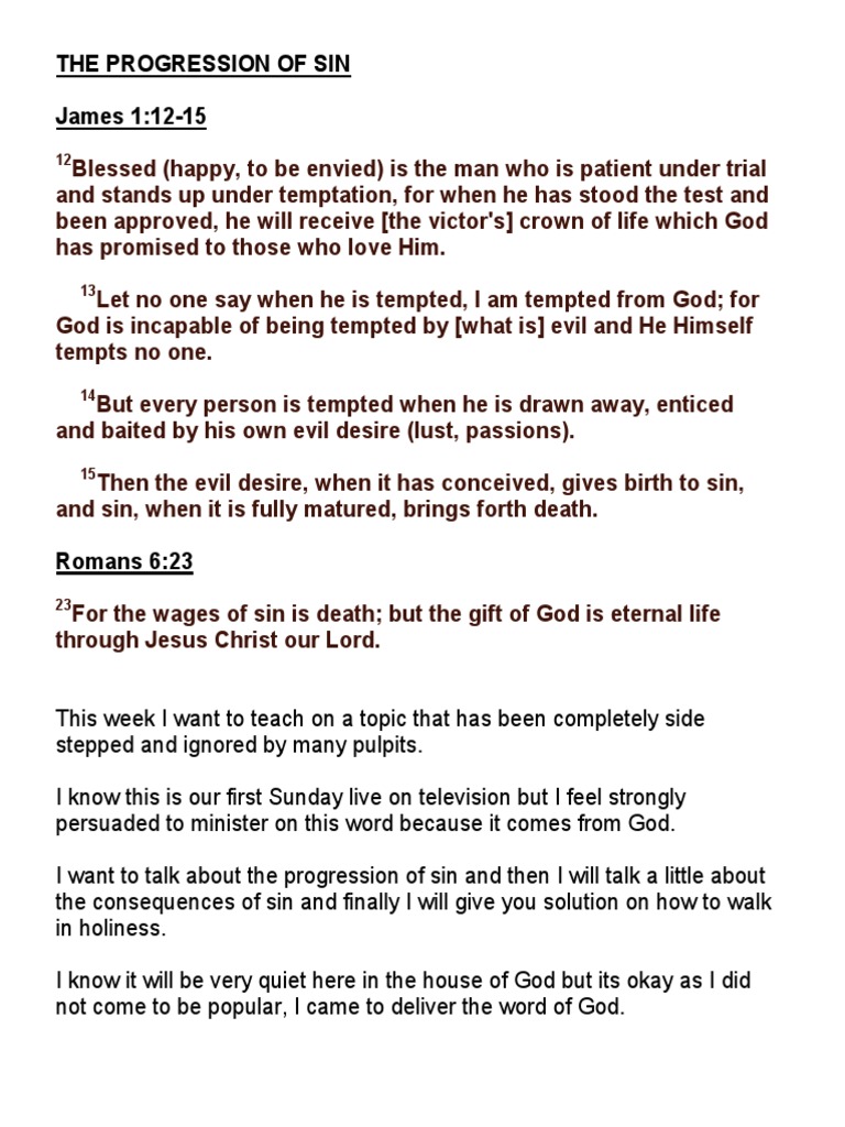 Progression of Sin | PDF | Repentance | God