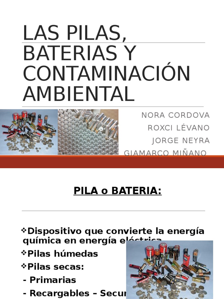 Las Pilas, Baterias y Contaminación Ambiental 05.05 | PDF | Batería ...