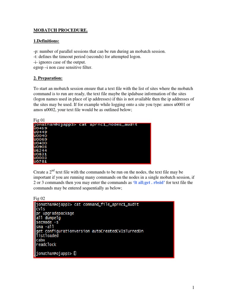Mobatch Advanced Procedure | PDF | Areas Of Computer Science | Computing
