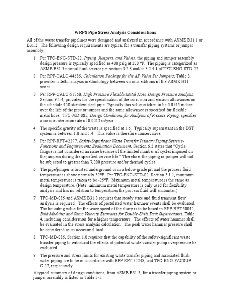 ASME Piping Stress Analysis Requirements | PDF | Thermal Expansion ...