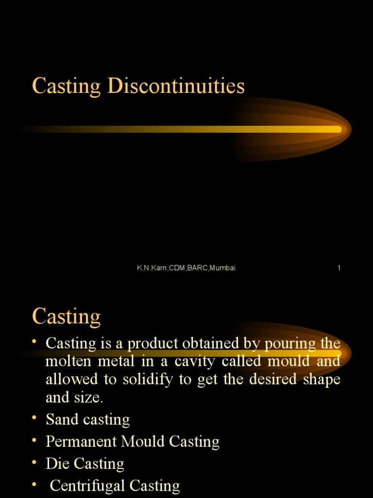 Casting and Forging Discontinuities | PDF | Casting (Metalworking) | Materials Science