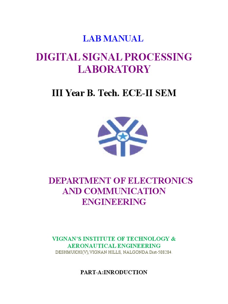 DSP Lab Manual Perfect | PDF | Discrete Fourier Transform | Spectral Density