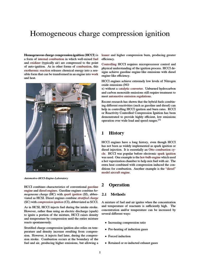 Hcci | PDF | Internal Combustion Engine | Diesel Engine