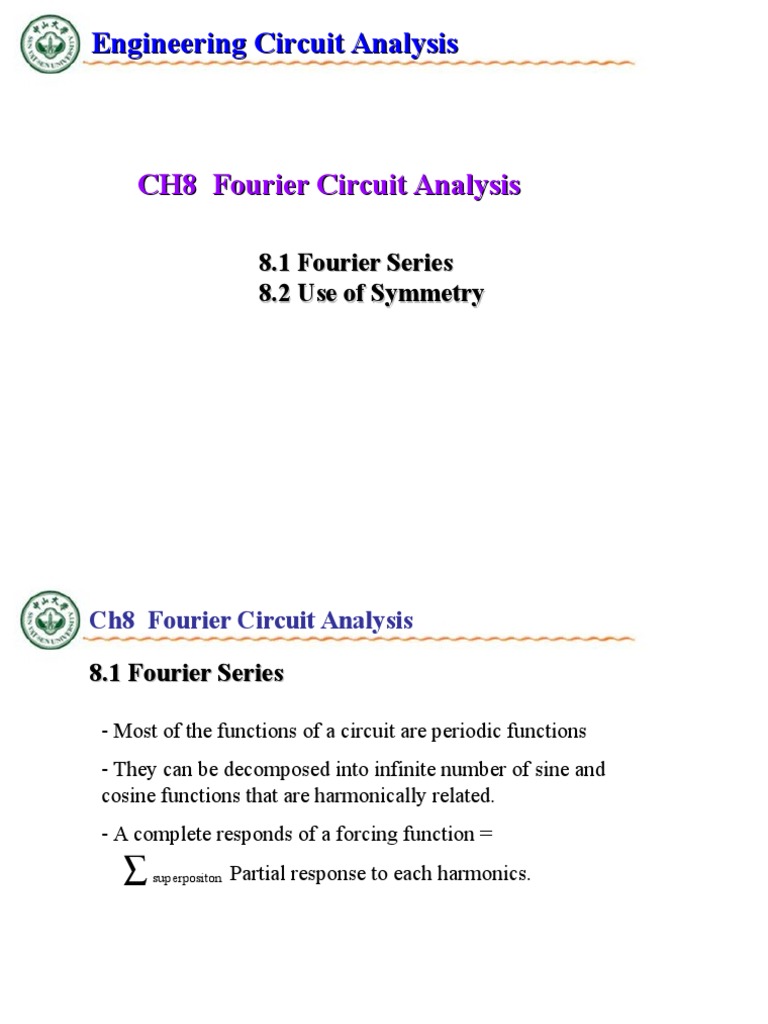 Engineering Circuit Analysis-CH8 | PDF | Sine | Fourier Series