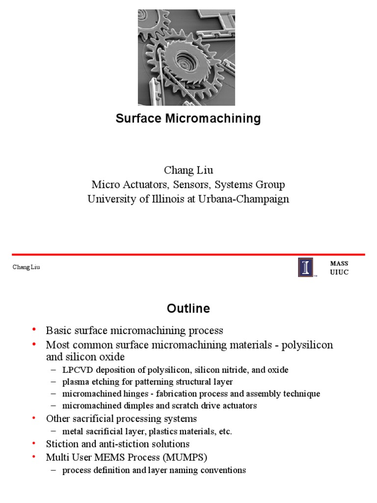 Surface Micromachining | PDF | Microelectromechanical Systems ...