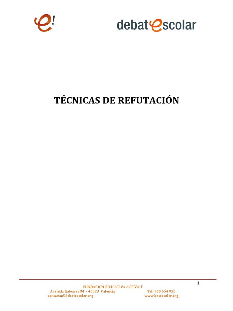 Tecnicas-de-refutacion.pdf | Falacia | Evidencia