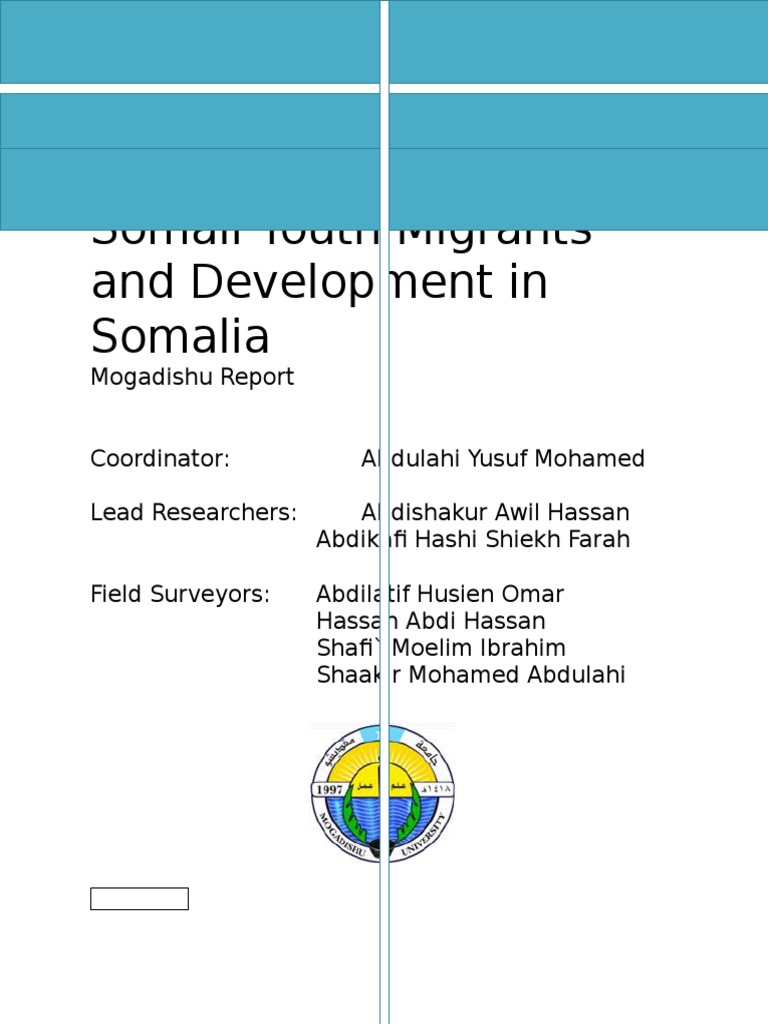 Somali Youth migrants and Development in Somalia | Somalia | Remittance