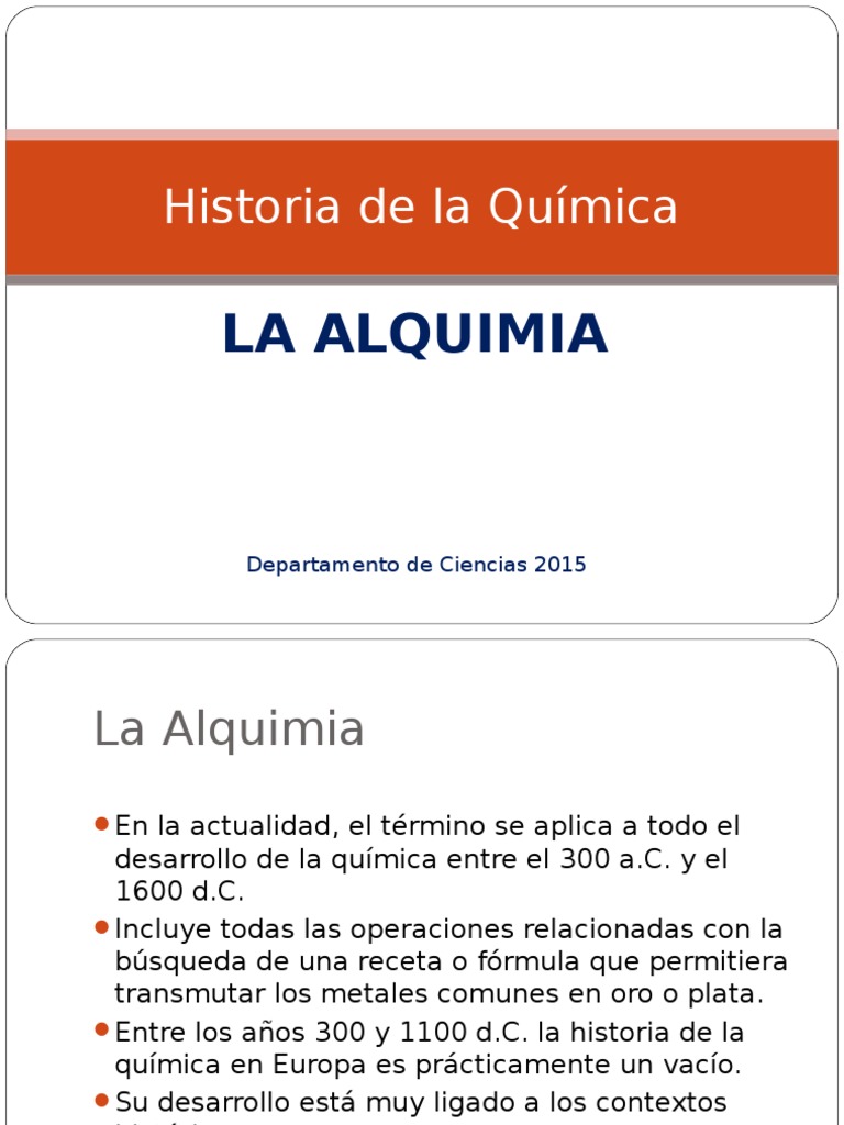 Historia de La Qu¡mica. Alquimia | PDF | Alquimia | Química