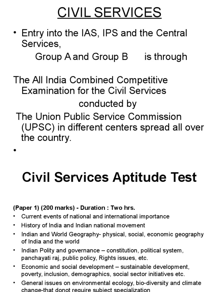 Civil Services | PDF | Civil Service | Test (Assessment)