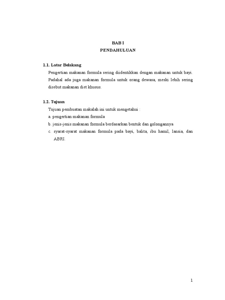 Makanan Formula | PDF