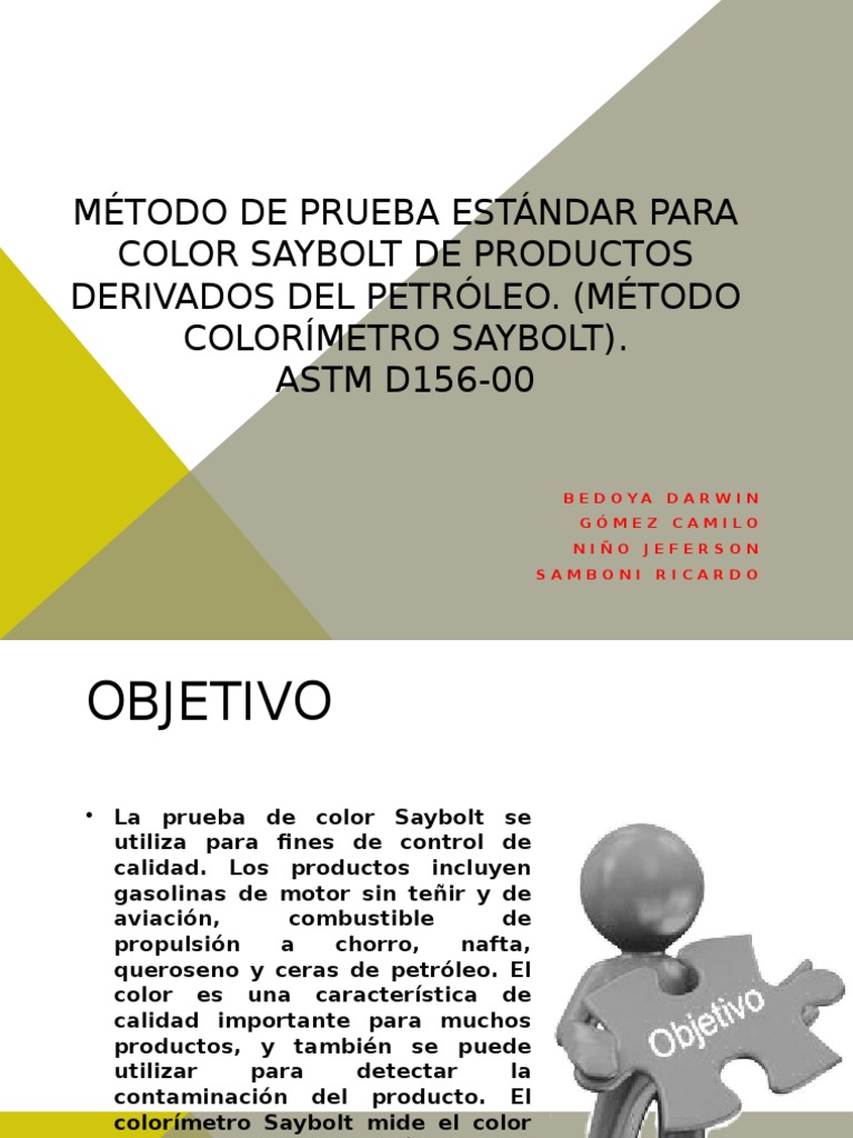 Color Saybolt | PDF | Fuentes de energia quimica | Sustancias químicas