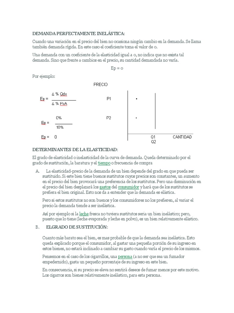 Demanda Perfectamente Inelástica | PDF | Elasticidad (economía ...