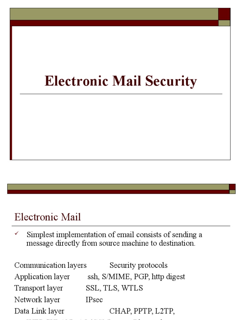 Electronic Mail Security | PDF | Public Key Cryptography | Key ...