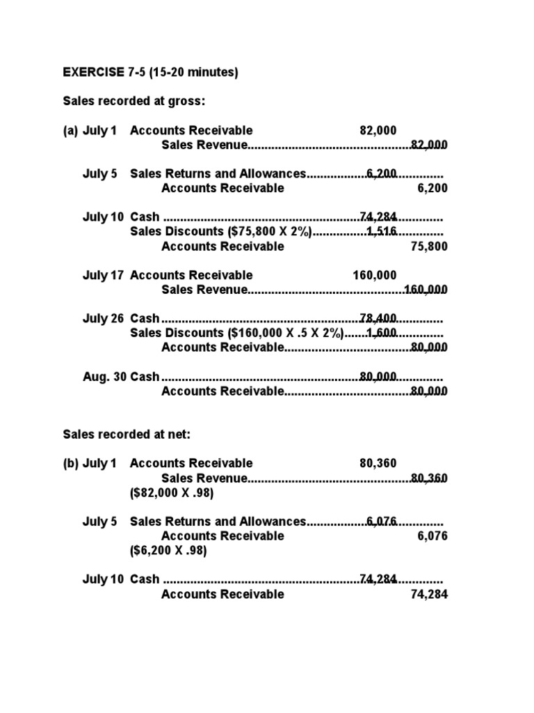 CH07 Solutions | Download Free PDF | Bad Debt | Debits And Credits